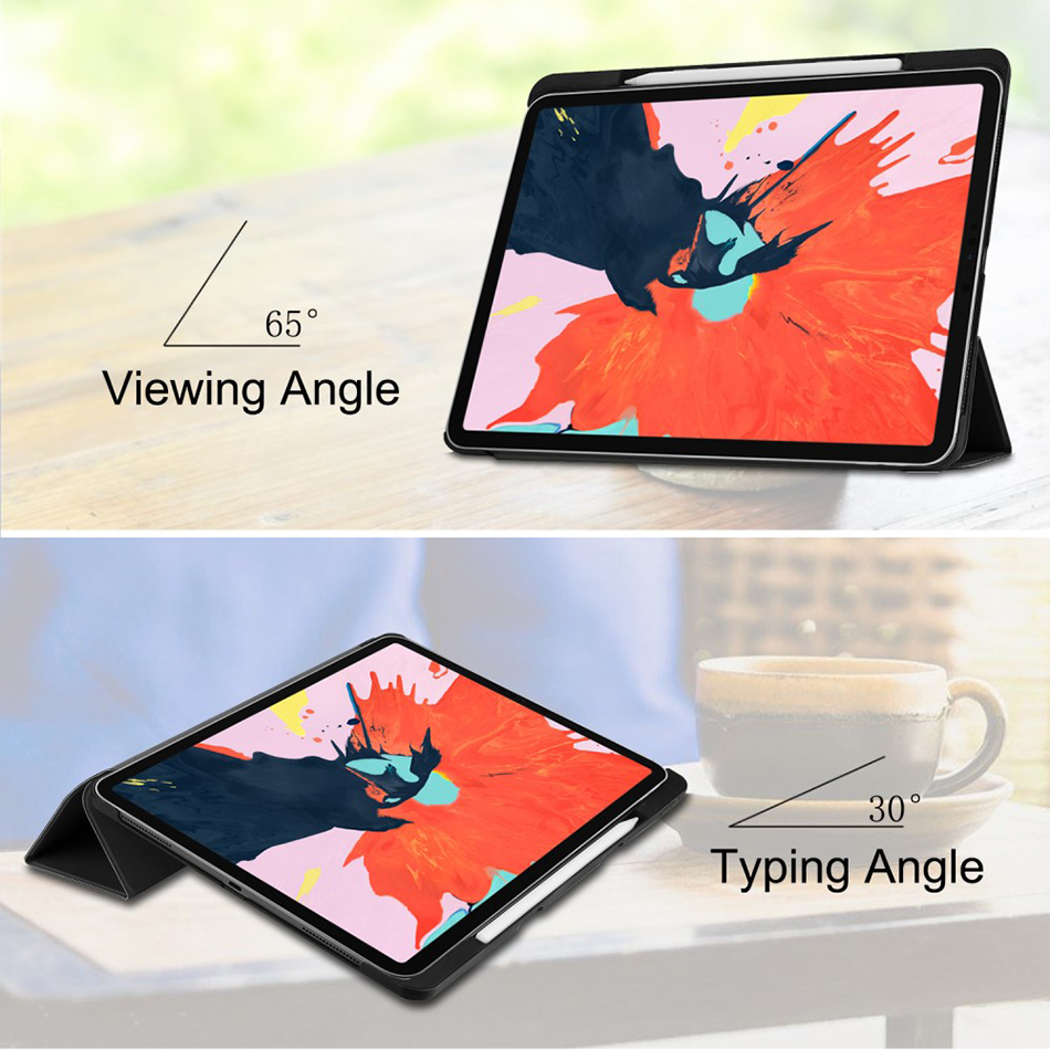 Trifold Smart Case for Apple iPad Pro 12.9-inch (3rd Gen) (Black)